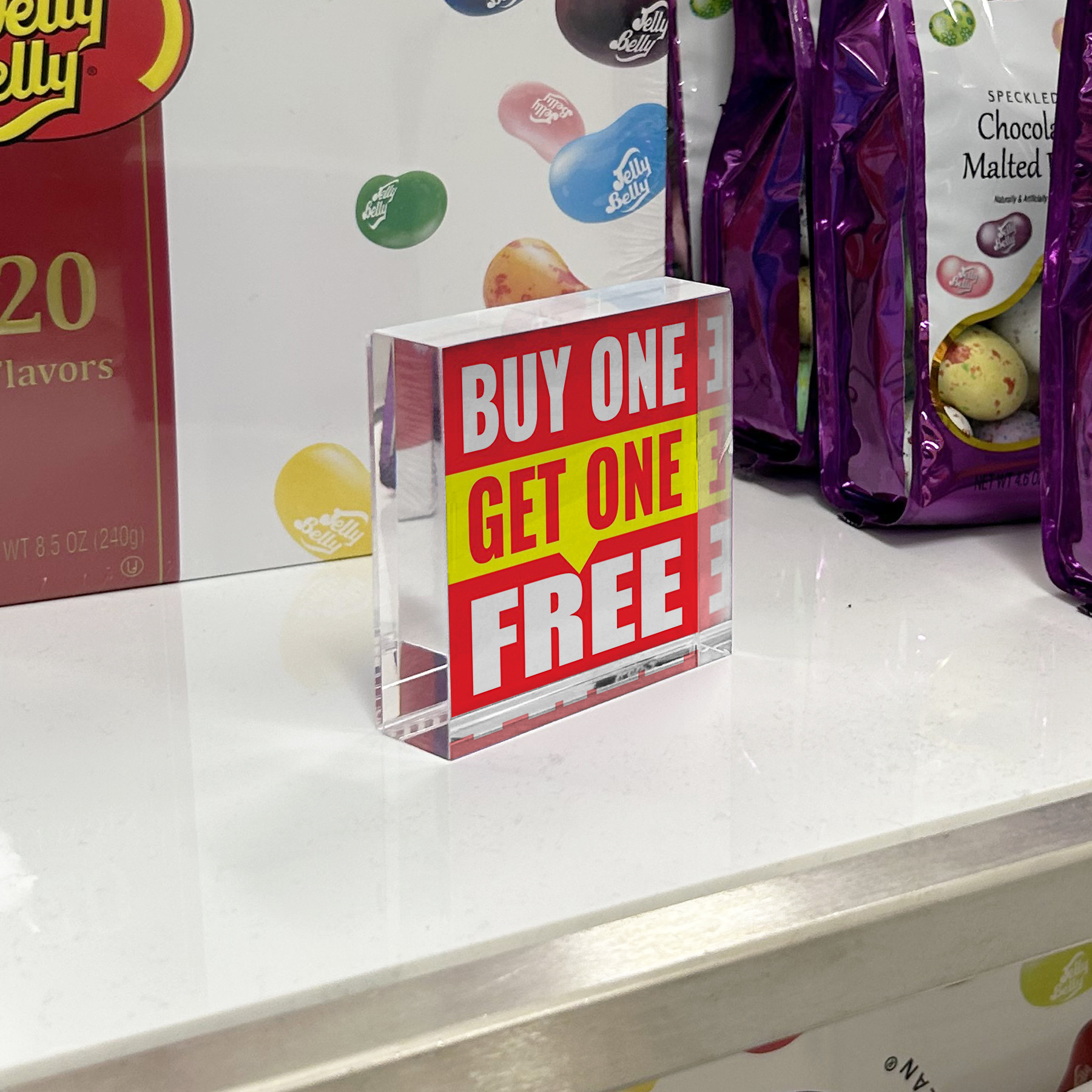 Clear Acrylic Block Sign Holder Frame 3” x 3”, Top Load, 2-Pack - Azar ...