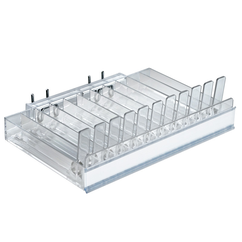 13-Compartment Pusher Tray, 2-Pack - Azar Displays
