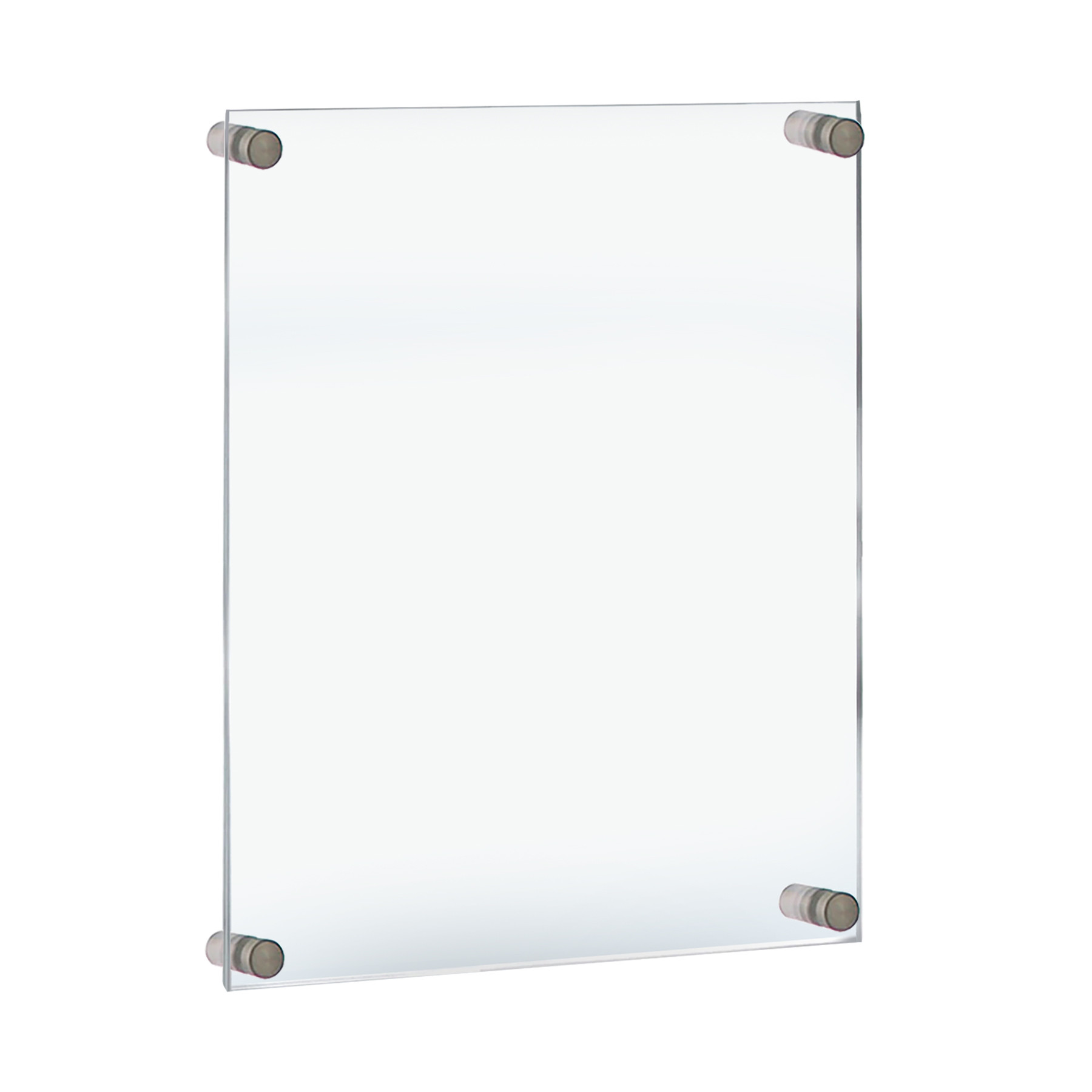 Floating Acrylic Wall Frame with Silver Stand Off Caps: 24" x 36 ...