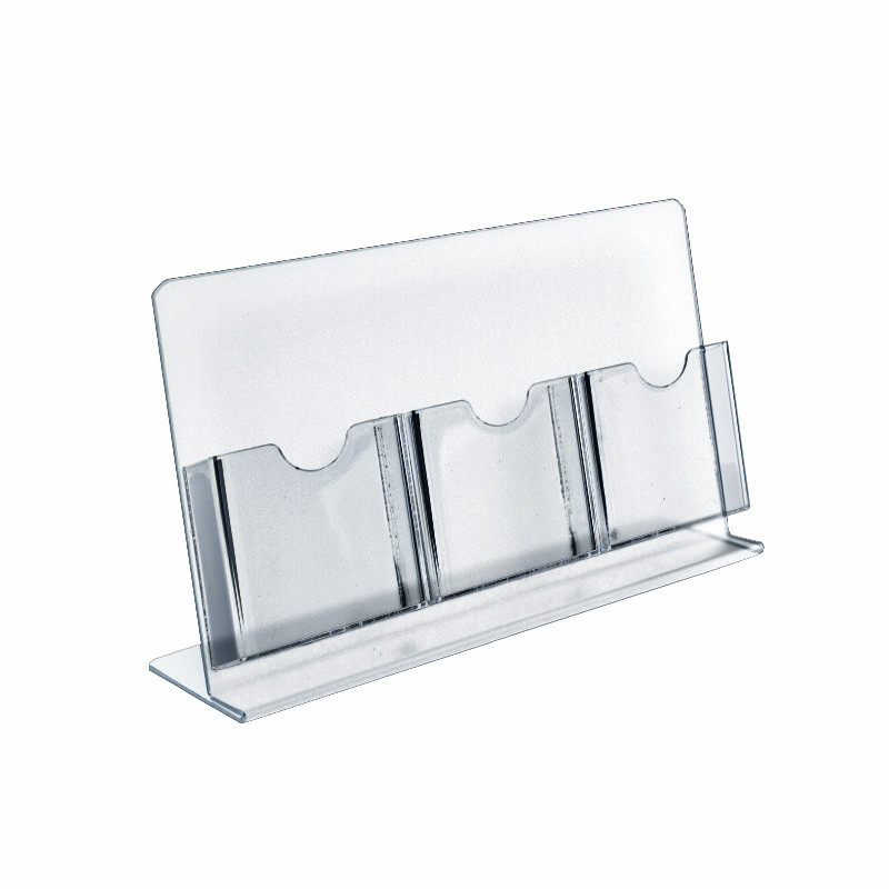 Three-Pocket Slant-Back Brochure Holder, 2-Pack - Azar Displays