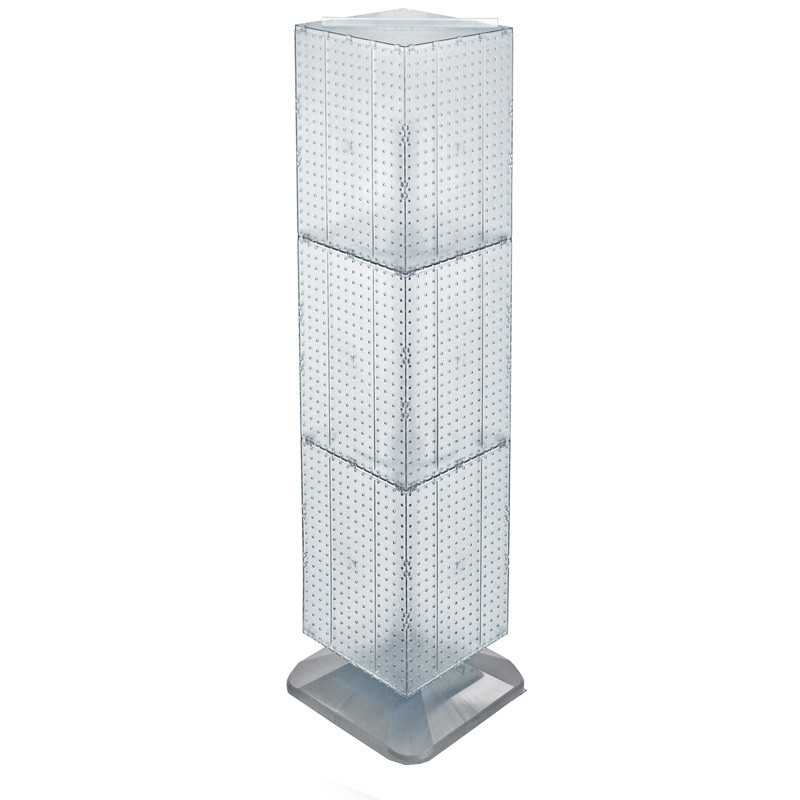 Four-Sided Pegboard Tower Floor Display on Revolving Base. Spinner Rack ...