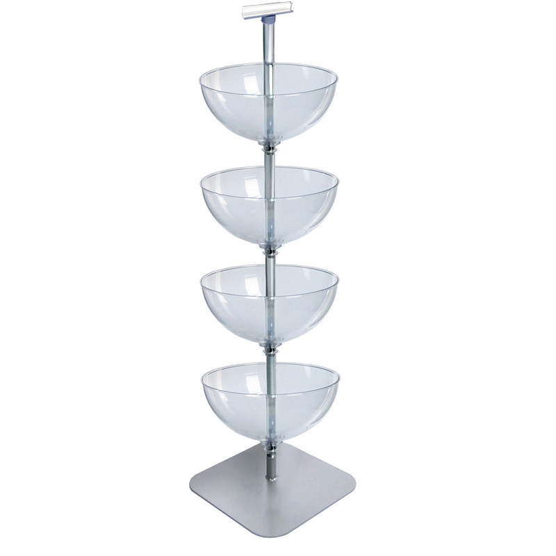 Bowl Displays, floor, counter, wall bowl clear displays - Azar Displays