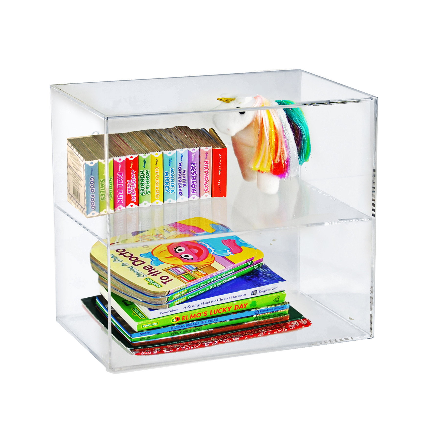 Acrylic Countertop Open Case 14" Wide with One Non-Removable Shelf and ...