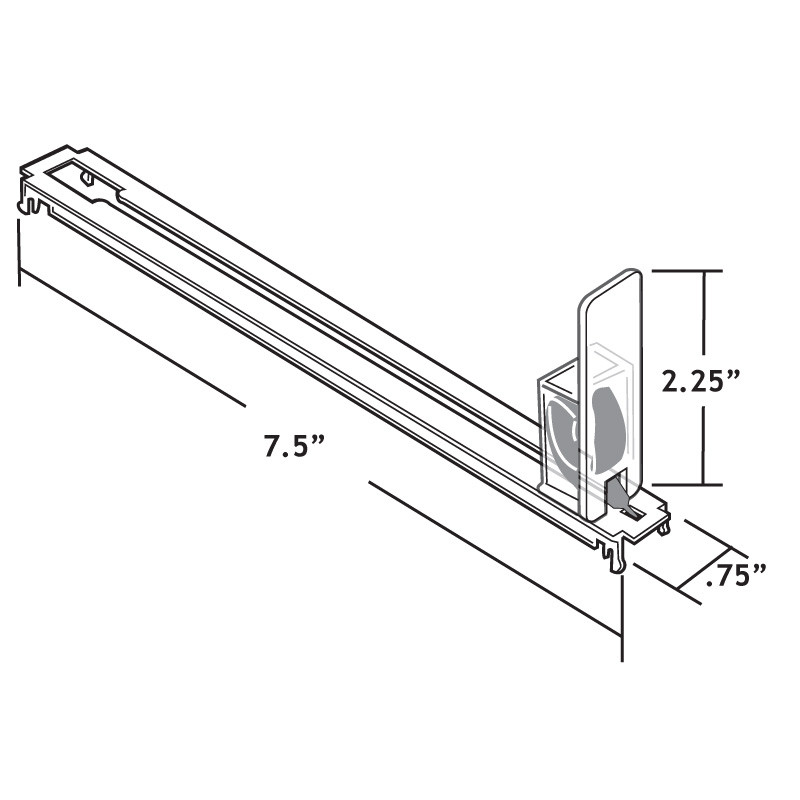 Spring-Loaded Pusher Track, 50-Pack - Azar Displays