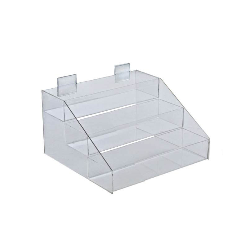 Four-Tier Shelf Counter Step Display, 12” wide