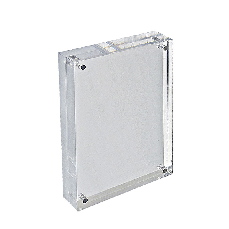 Clear Acrylic Magnetic Photo Frame Block 8.5" x 11" Vertical/Horizontal