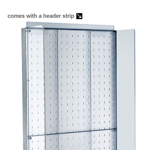 16"W x 60"H Pegboard Powerwing Display - Azar Displays