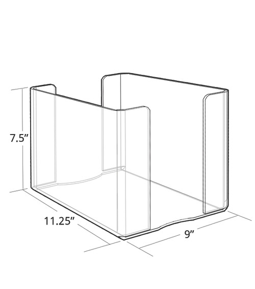 Clear 3/16" Thick Acrylic Paper Ream Holder - Azar Displays