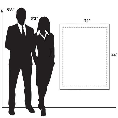 Floating Acrylic Wall Frame with Black Stand Off Caps: 30" x 40 ...