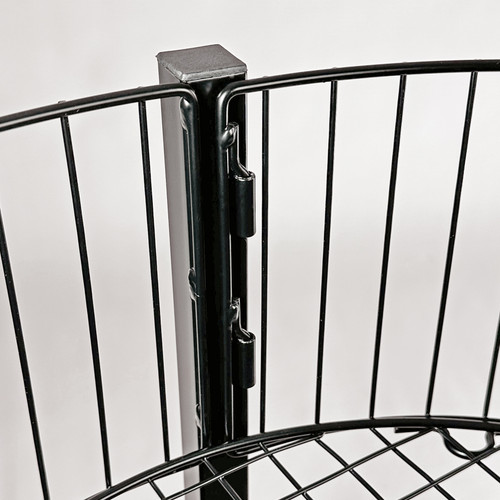 Three-Tiered Large Black Wire Bin