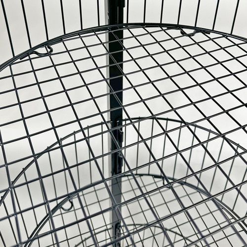 Three-Tiered Large Black Wire Bin