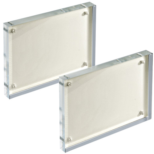 Acrylic Block Frame with Metal Back Plate 5" X 7", 2-Pack