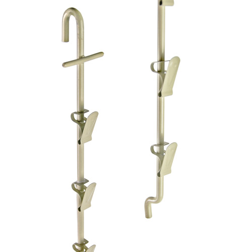 12 Station Metal Display Rod w/ Rounded Top, 10-Pack - Azar Displays