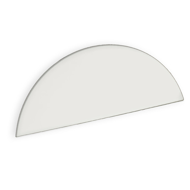 White Half Round Header Sign 8"W x 3.5"H - Azar Displays
