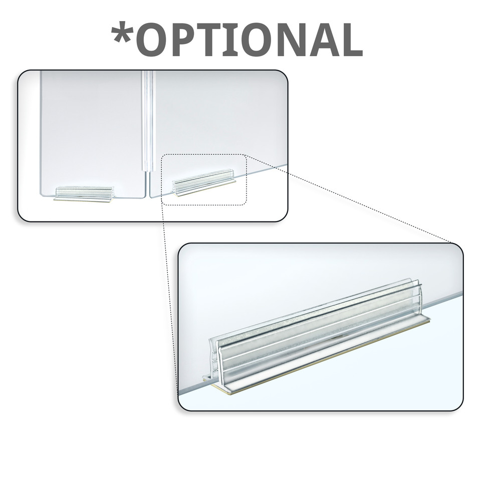 Large 53.5" wide x 23.5" high Clear Acrylic Tri Fold PLEXIGLASS ...