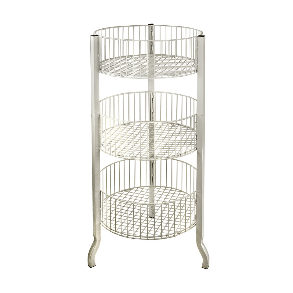Three-Tiered Large Black Wire Bin
