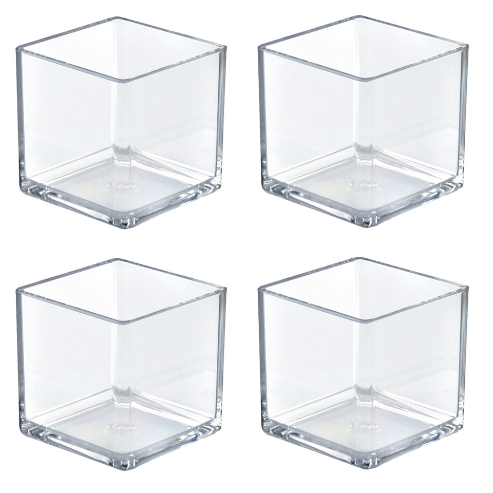4" Cube Bin for Pegboard or Slat wall, 4-Pack - Azar Displays