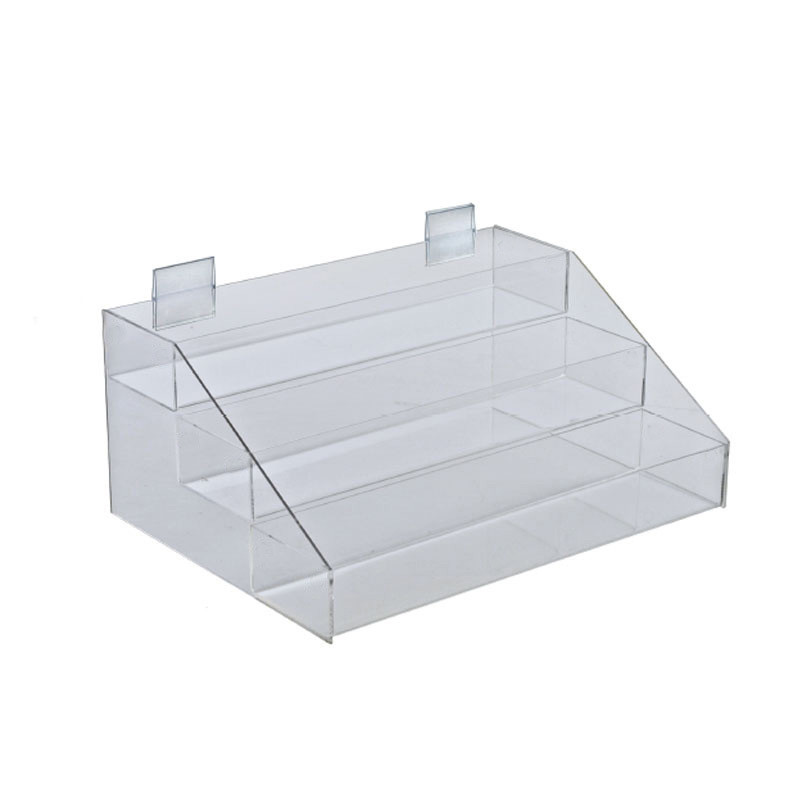 Four-Tier Shelf Counter Step Display, 12” wide