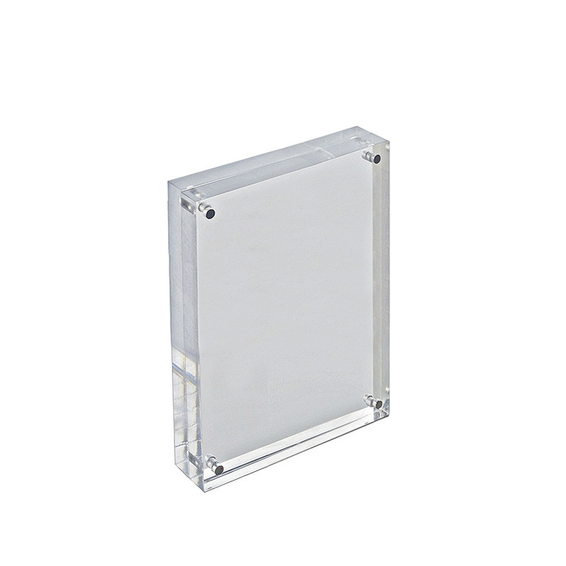 Clear Acrylic Magnetic Photo Frame Block 8.5" x 11" Vertical/Horizontal