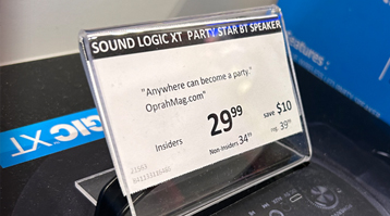 Sign Holders used in New Trendy Retail Store - Azar Displays