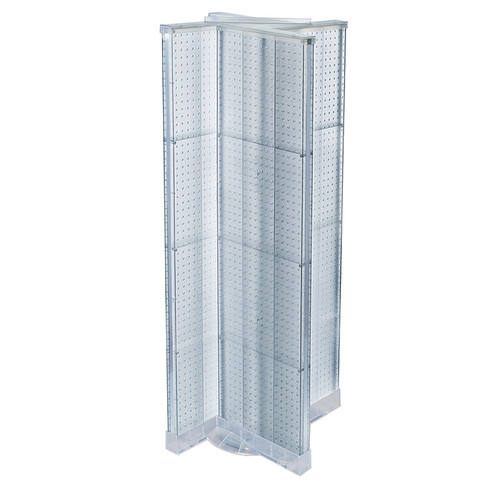 Pinwheel Pegboard Floor Display on Revolving Base. Spinner Rack Stand ...