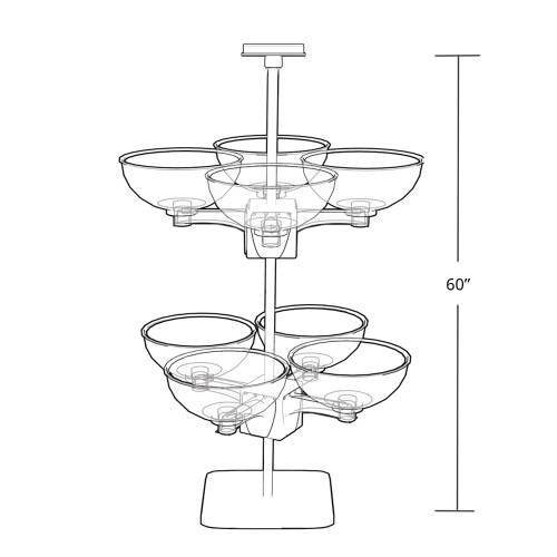 Bowl Displays, floor, counter, wall bowl clear displays - Azar Displays