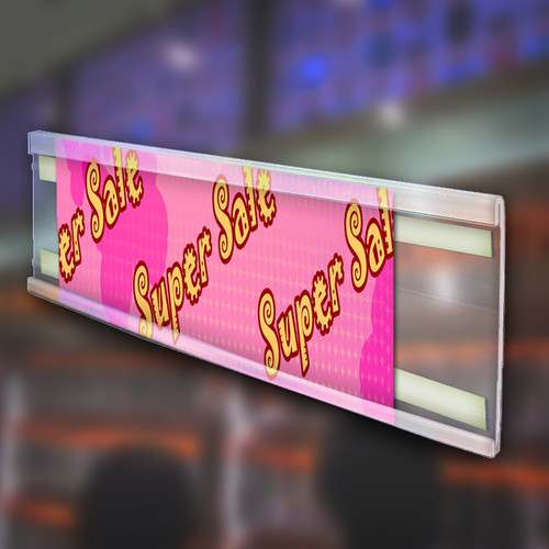 3"H Clear C-Channel. 6-Foot Length, 10-Pack - Azar Displays