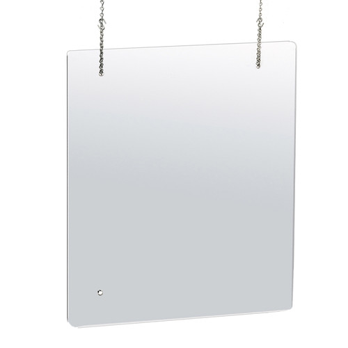 30" x 40" Hanging Adjustable Cashier Shield, Plexiglass Protective ...