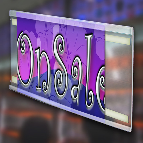 72"L x 6"H Clear C-Channel, 5-Pack - Azar Displays