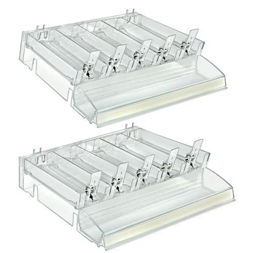 Azar Displays 225840-Tester-Short-2PK Adjustable Short Divider Bin ...