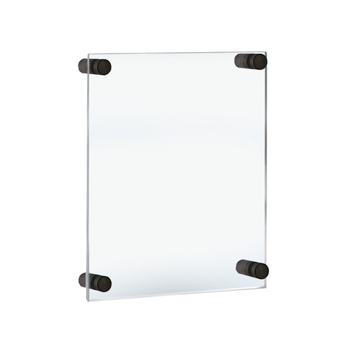Floating Acrylic Wall Frame with Black Stand Off Caps: 11" x 17 ...