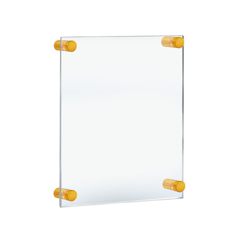 Floating Acrylic Wall Frame with Gold Stand Off Caps: 11" x 17" Graphic ...