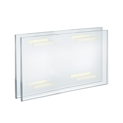 Self Adhesive Clear Acrylic Wall Sign Holder Frame 17" W x 11" H ...