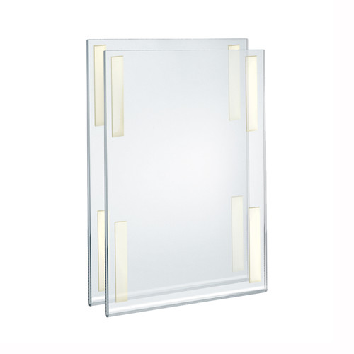 Self Adhesive Clear Acrylic Wall Sign Holder Frame 11" W x 17" H ...