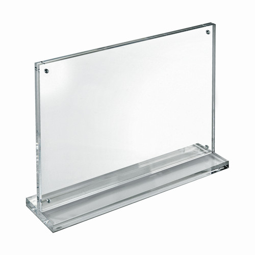 Slim Deluxe Acrylic Block Frame 11” x 8.5” on ½” Acrylic Base with ...