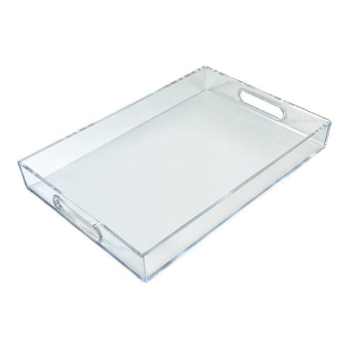 Acrylic Serving Tray with Handles, 16”L x 11”W