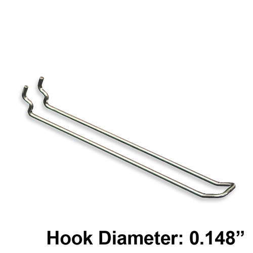 8" Metal Wire Loop Hook: 0.148" Diameter, 50-Pack - Azar Displays