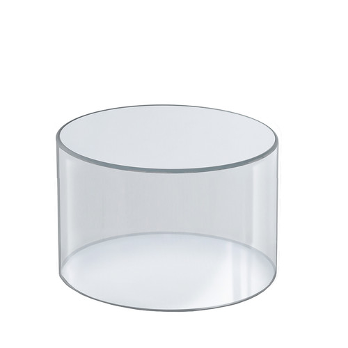 Clear Acrylic Cylinder Display, Plastic Round Container and Riser, 8"W ...