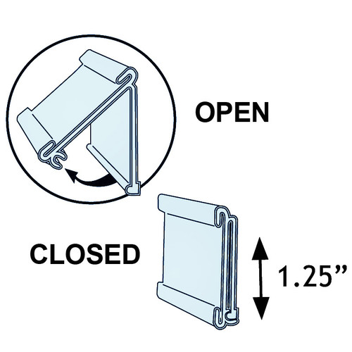 23.75" L x 1.25" H FLIP UP C-Channel - Azar Displays