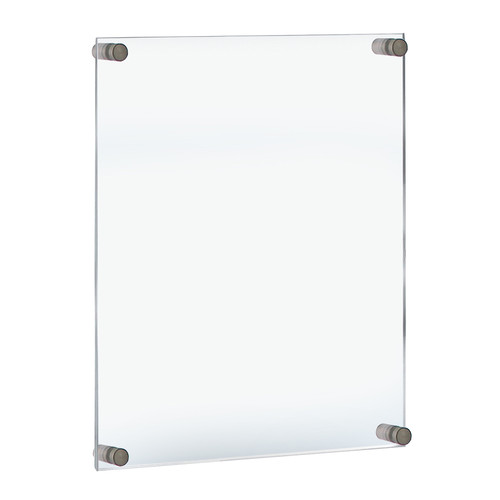 Floating Acrylic Wall Frame with Silver Stand Off Caps: 22" x 28 ...