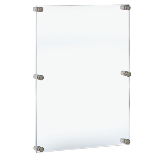Floating Acrylic Wall Frame with Silver Stand Off Caps: 30" x 40 ...