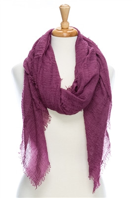 Solid Soft Fringe Scarf - Stanford Health Care Gift Shop