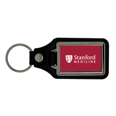 Leather Rectangle Key Fob-SM - Stanford Health Care Gift Shop