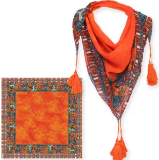 Gatos Cats Square Tassel Scarf - Stanford Health Care Gift Shop