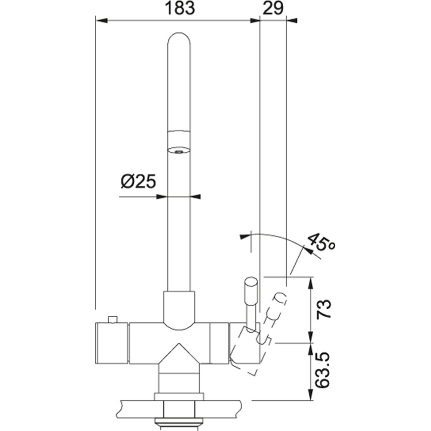 Franke Minerva Helix Tap with Filter Housing - Sinks