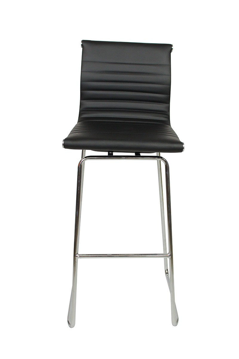 Rovigo Fixed Height Curved Leg Bar Stools Black - Sinks