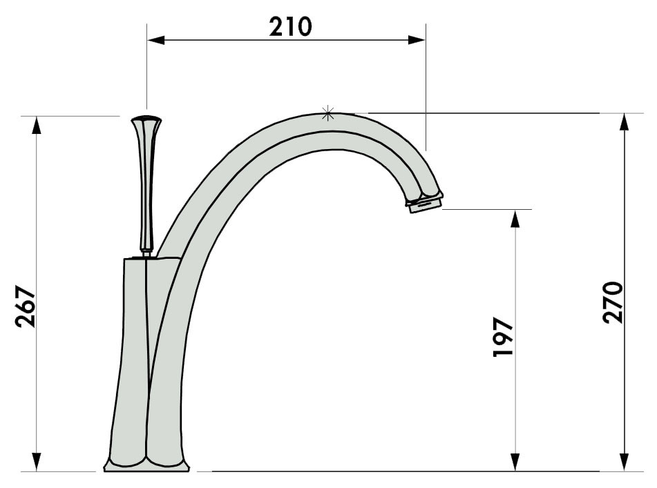 Chambord Adele Kitchen Tap Gold - Sinks