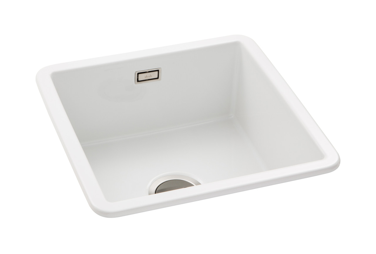 Abode Sandon Single Bowl Ceramic White Kitchen Sink - Sinks