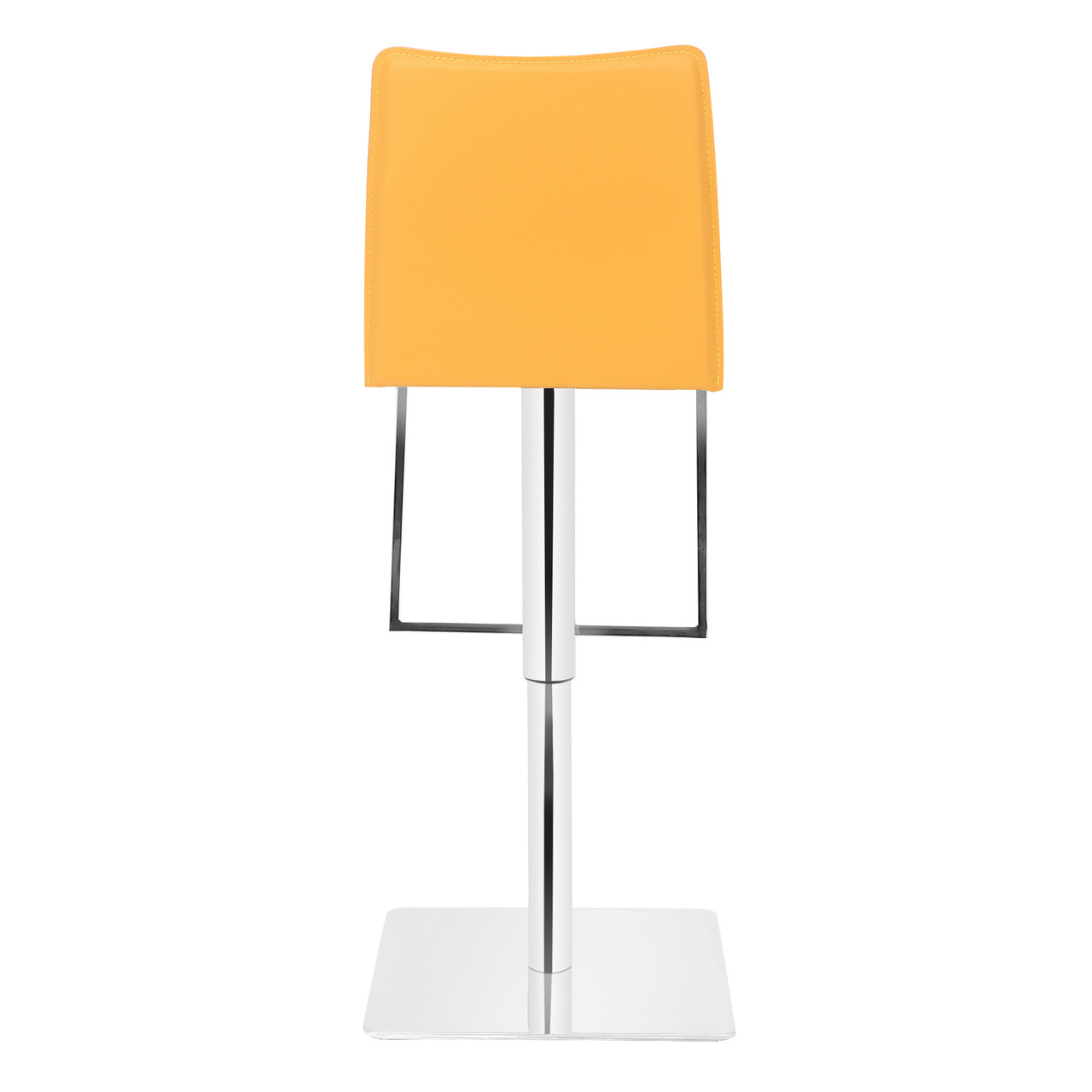 Eccellente Real Leather Bar Stool Mustard