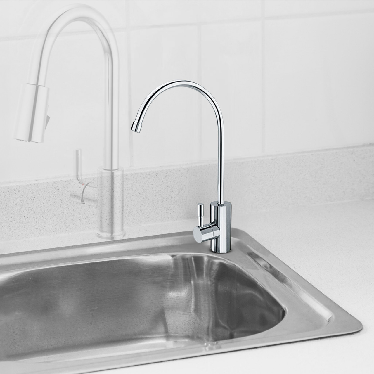 Franke Chrome Filter Housing Mini Filterflow Tap | Sinks.co.uk
